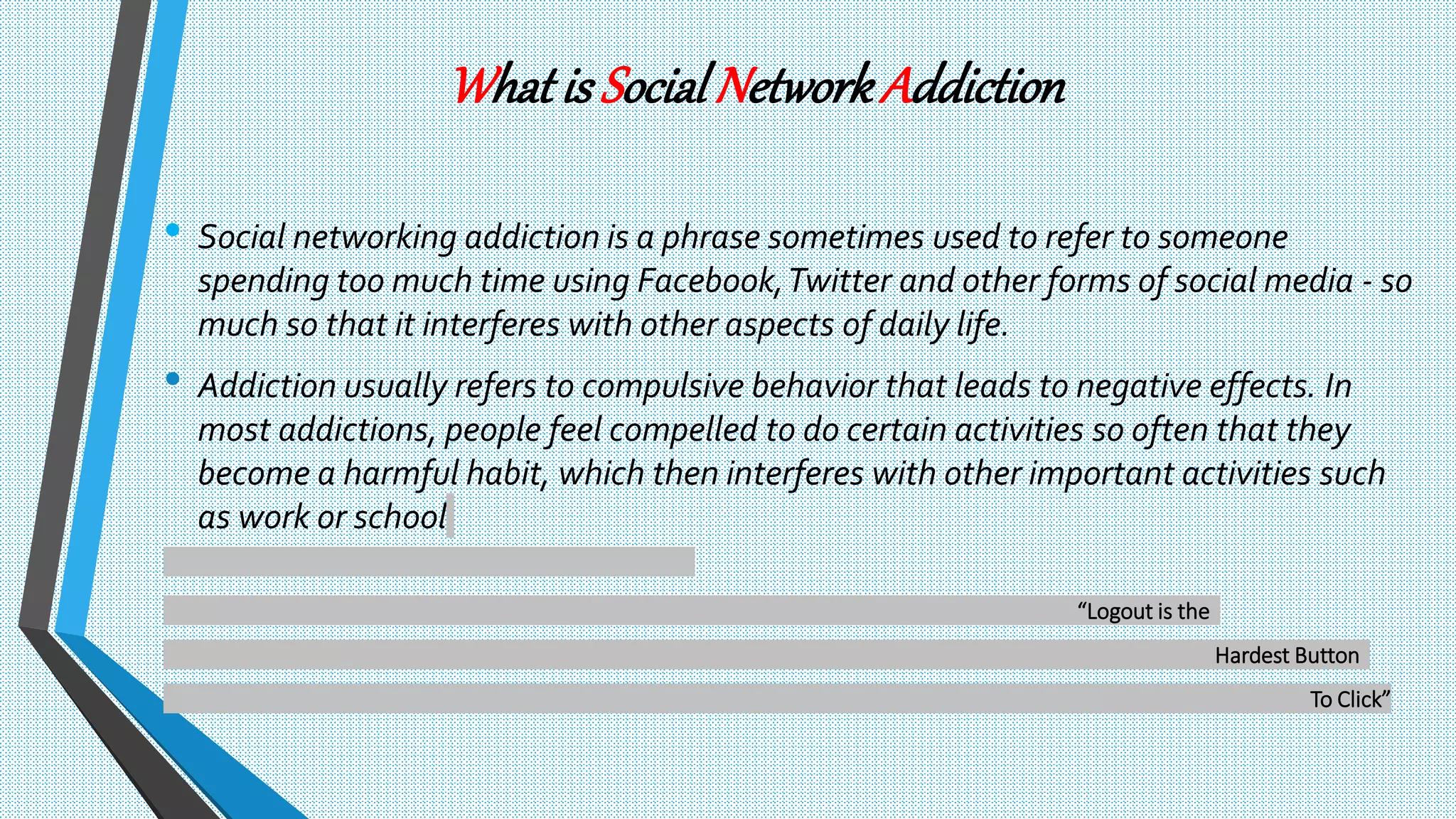 Social Network Addiction Or Social Media Addiction | PPTX
