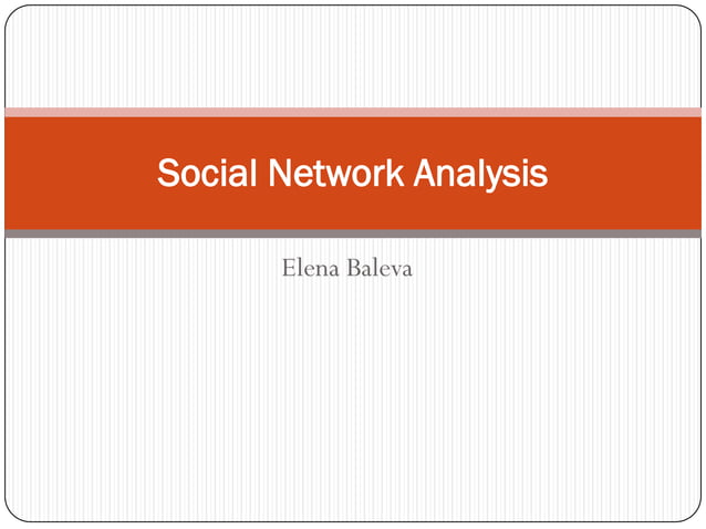 Social Network Analysis | PPT