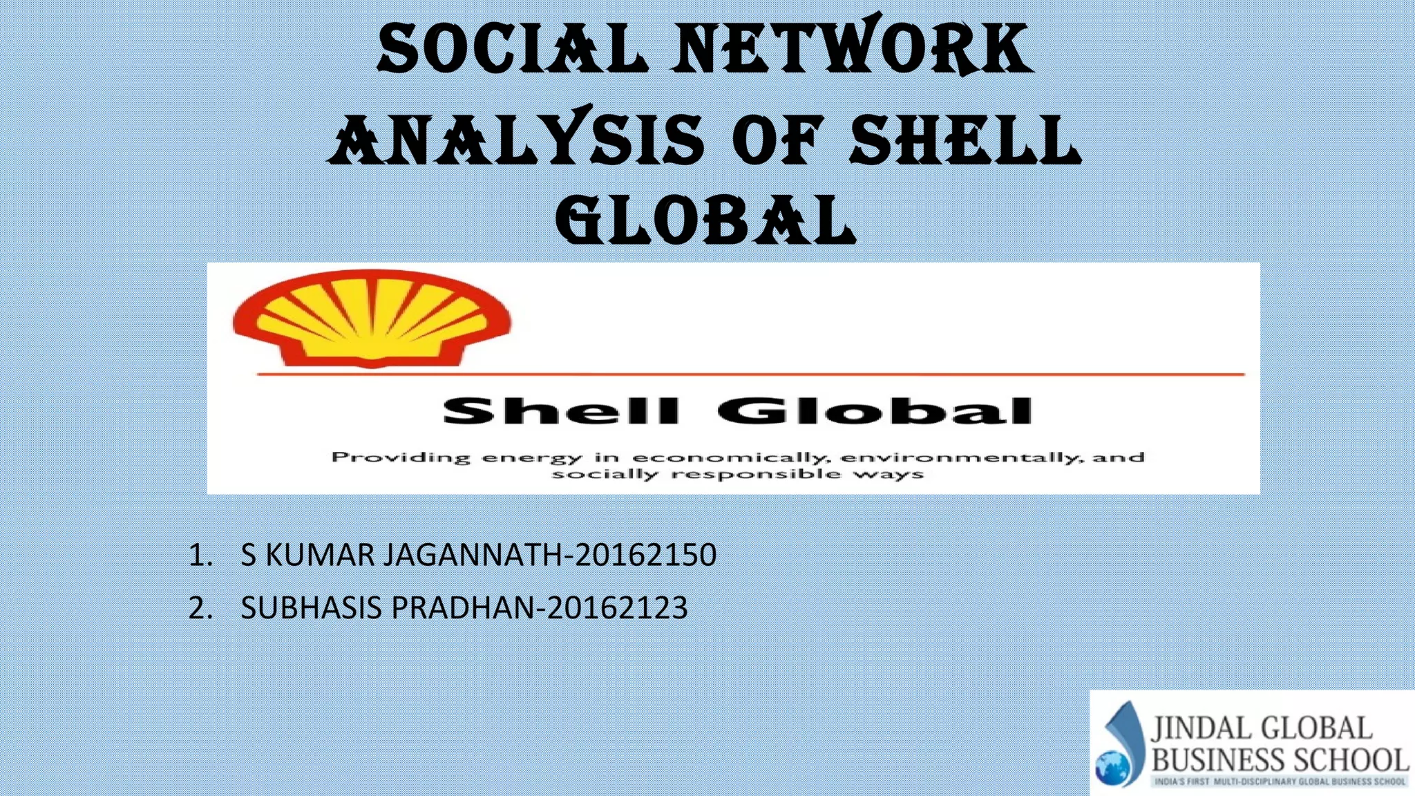 Social network analysis of shell global | PPT