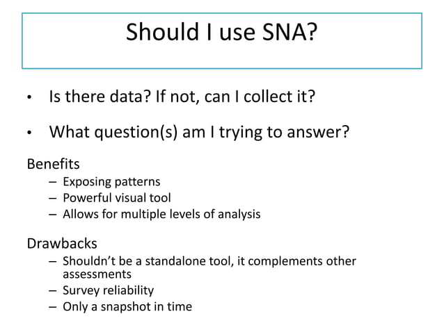 Social Network Analysis (SNA) | PDF