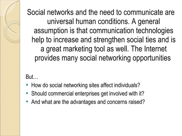 Social networking | PPT | Social Networking | Internet