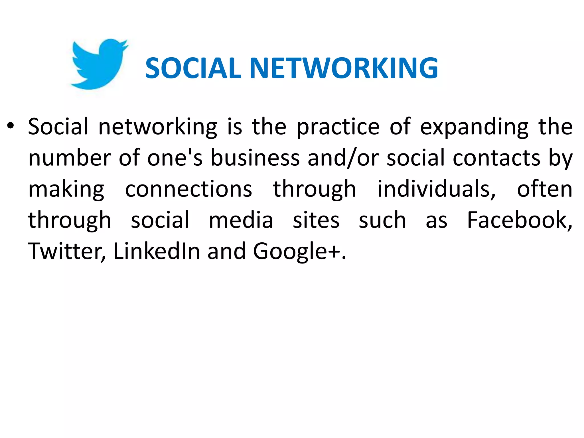 Social networking | PPTX