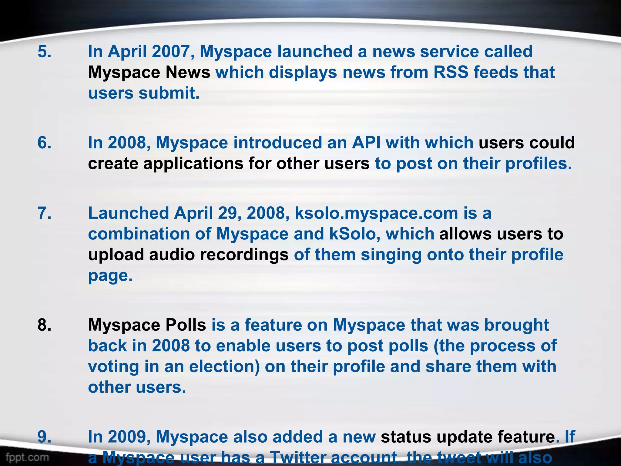 Social networking myspace | PPT