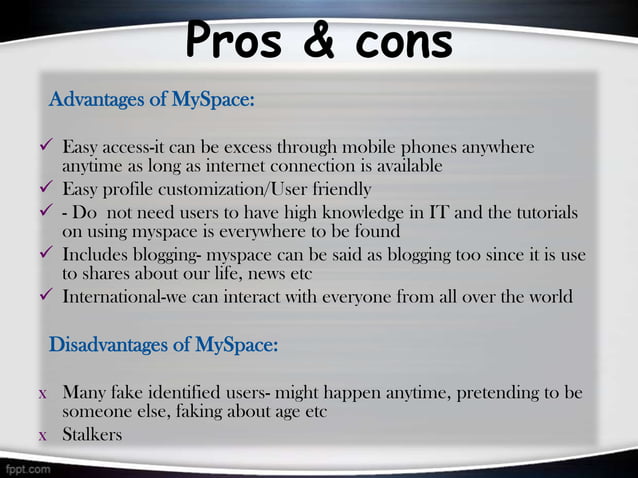 Social networking myspace | PPT