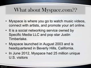 Social networking - myspace | PPT