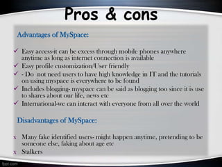 Social networking - myspace | PPT