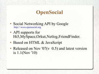 Social networking api for Android Developers | PPT