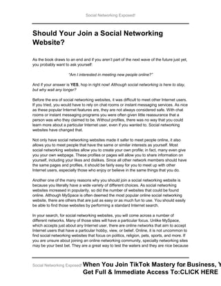 Social networking exposed! | PDF