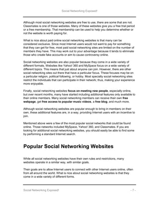 Social networking exposed! | PDF