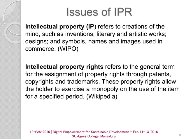 Social Networking Sites for Learning and IPR Issues | PPT