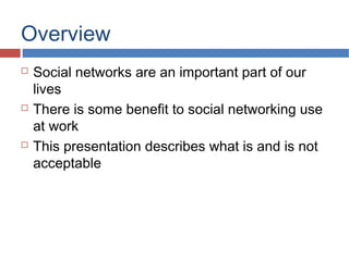 Social networking policy | PPT