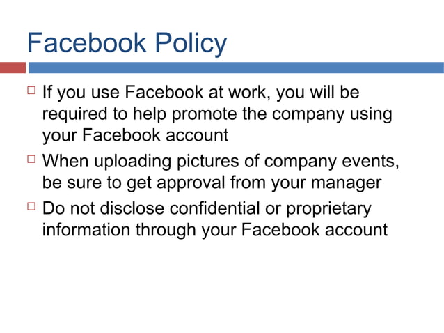 Social networking policy | PPT