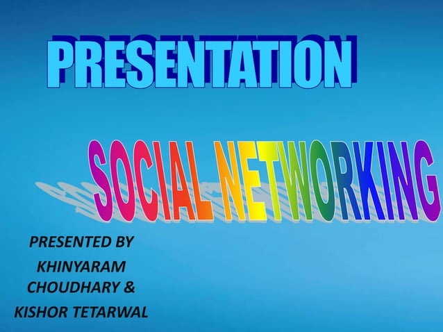 Social networking ppt | PPTX
