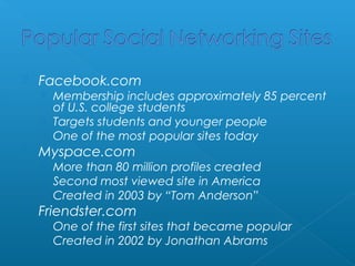 Social networking presentation | PPT