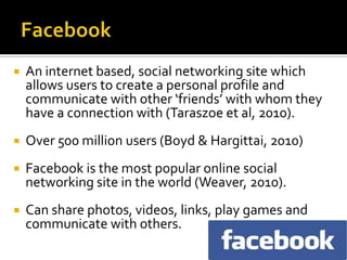 Social networking sites - Overview | PPT