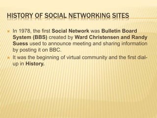 Social Networking Sites and Terminologies | PPT