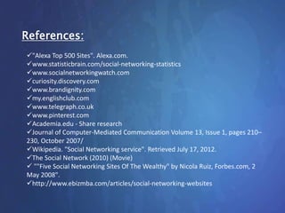 Social networking sites presentation | PPTX
