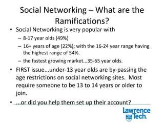 Social Networking What Are The Ramificationsv2 | PPT