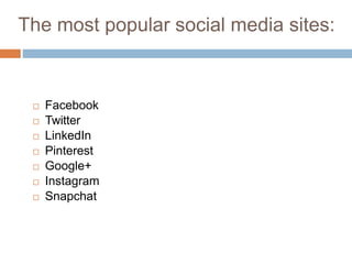 Introduction to Social Networking | PPTX