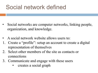 Introduction to Social Networking | PPTX