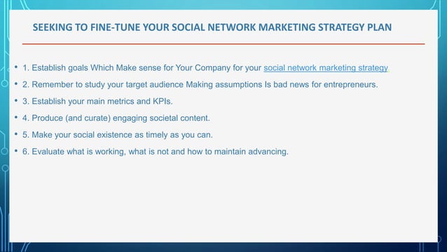 Seeking To Fine Tune Your Social Network Marketing Strategy Plan Ppt