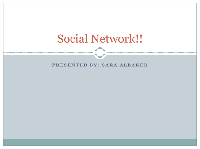 Social network presentation | PPT