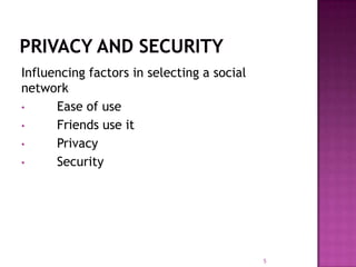 Social network privacy & security | PPTX