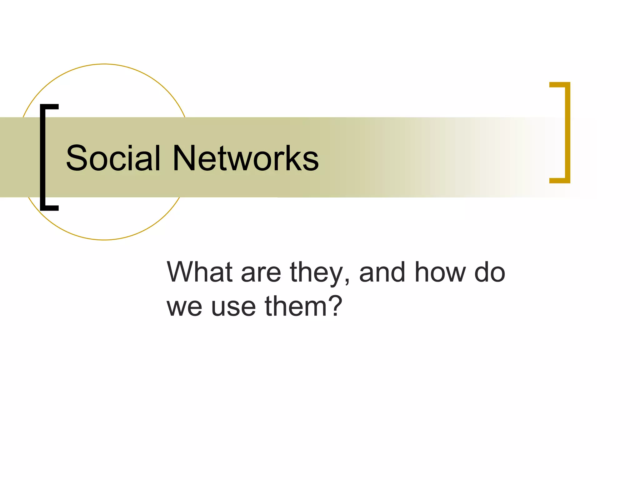 Social networks | PPTX