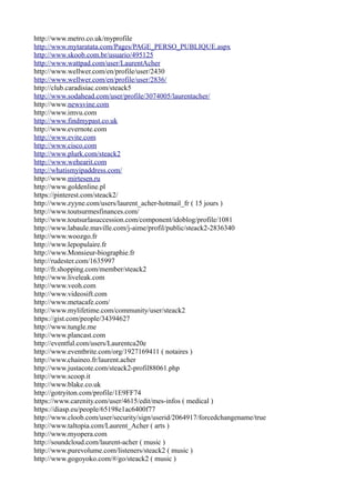 Social network url | DOC