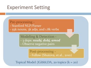 Social Metaphor Detection via Topical Analysis | PPT