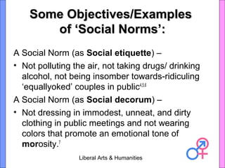 Social Norms - Social Psychology - Liberal Arts & Humanities | PPT