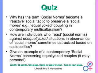 Social Norms - Social Psychology - Liberal Arts & Humanities | PPT