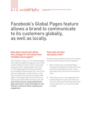 Facebook Global Pages for Brands | PDF
