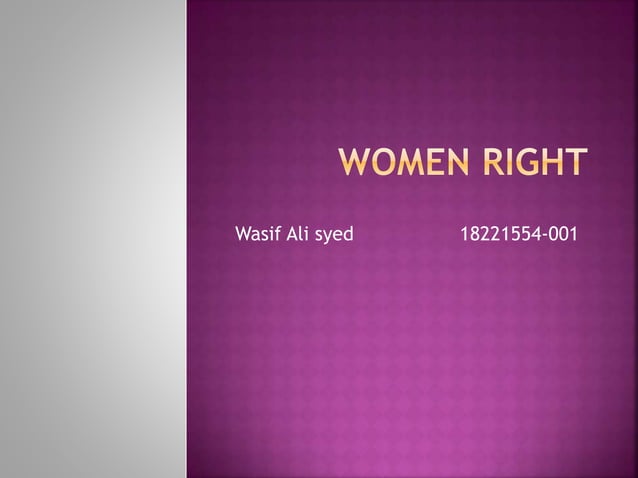 Women Rights | PPT