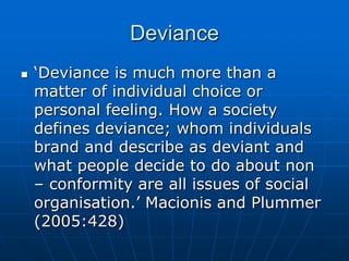 CAPE SOCIOLOGY Socialordersocialcontrolanddeviance | PPTX