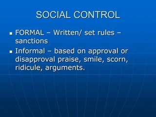 CAPE SOCIOLOGY Socialordersocialcontrolanddeviance | PPT