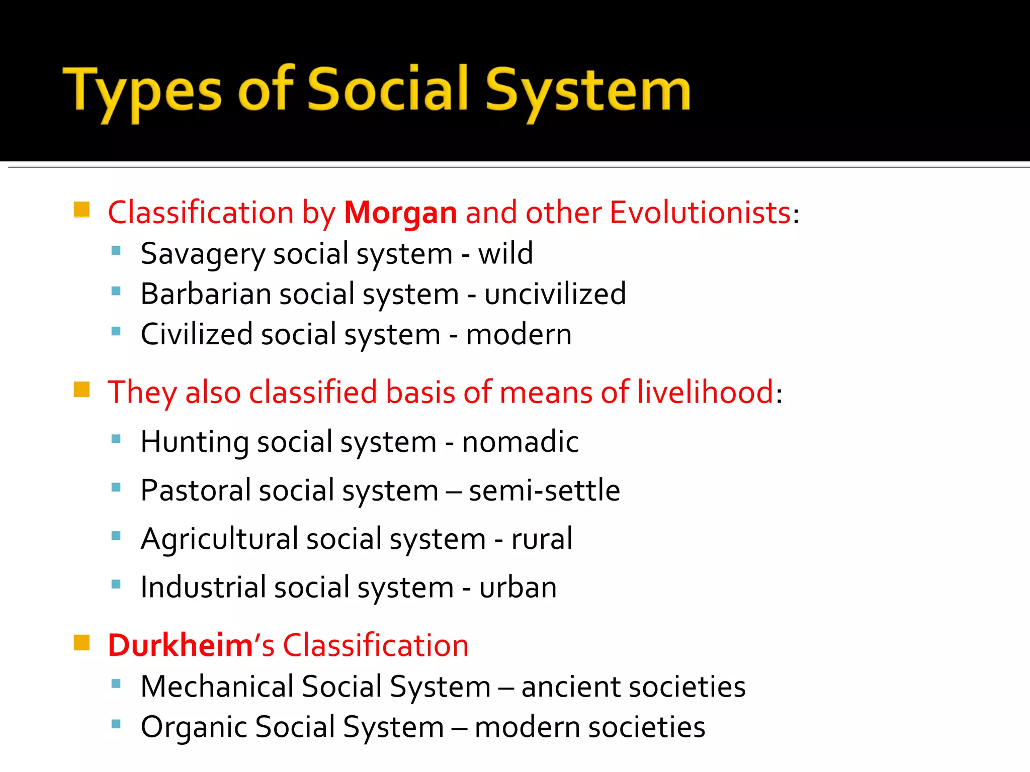 Social organisation and social system | PPT