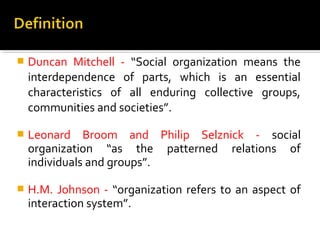 Social organisation and social system | PPT