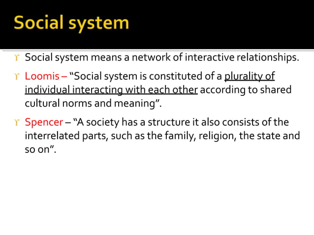 Social Organization and Social system | PPTX