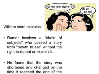 Social pathology, mass phenomenon, rumor, Made by Jyoti Pali , research ...