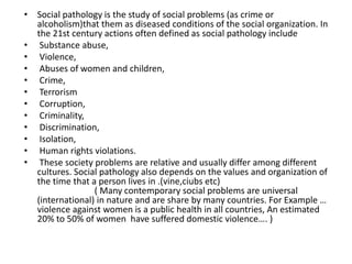 Social pathology ppt0 | PPTX