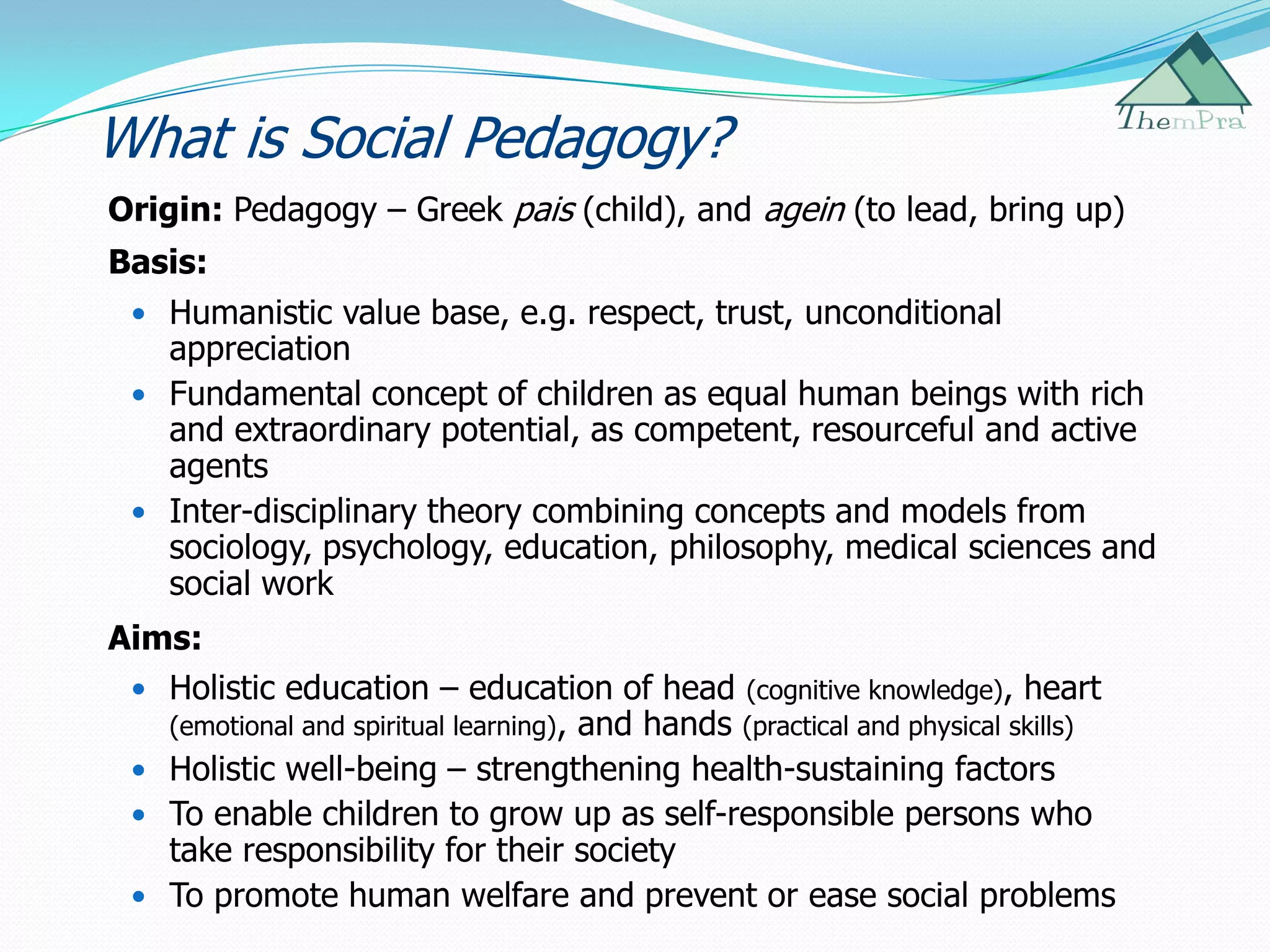 Social Pedagogy Induction Them Pra Presentation | PDF