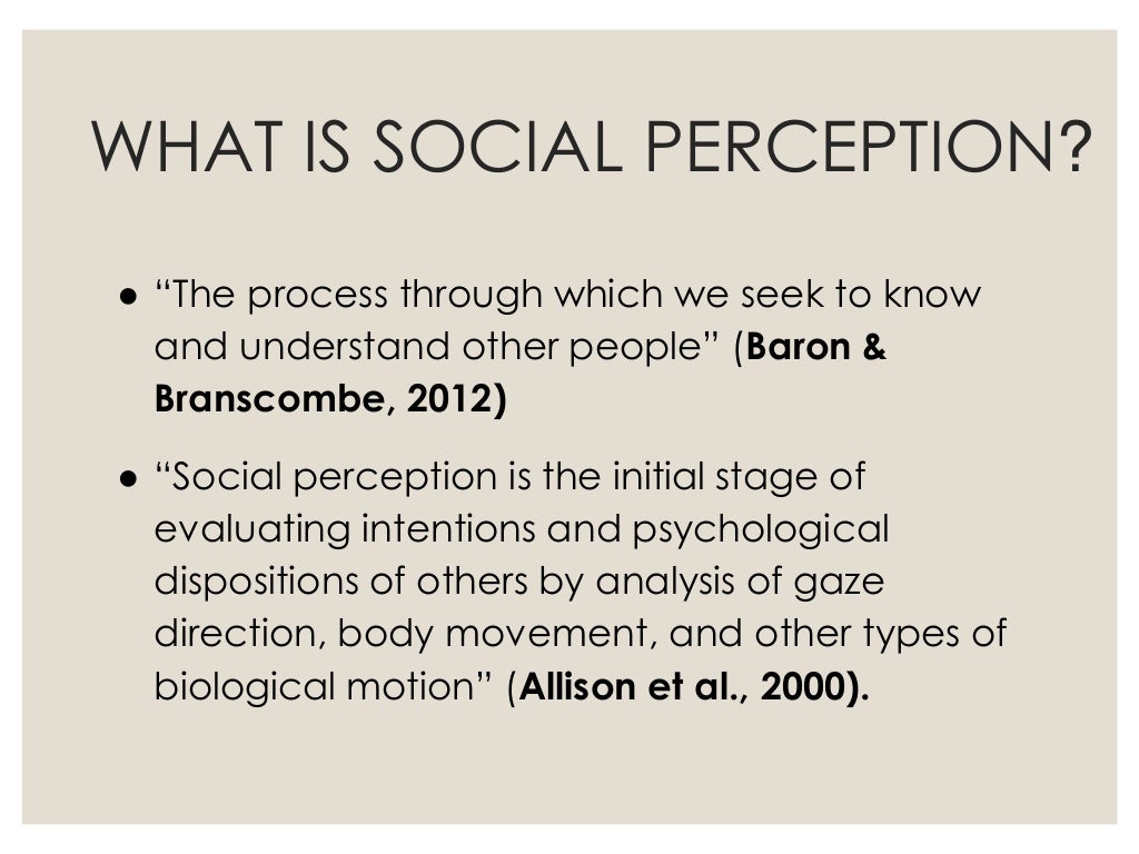 Social perception