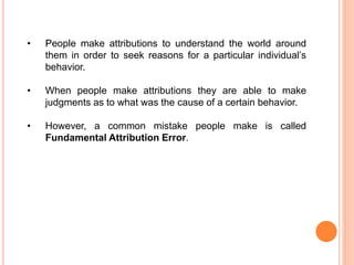 Social perception & attribution | PPTX