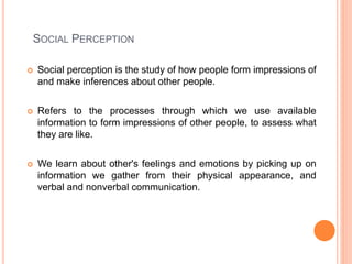 Social perception & attribution | PPTX
