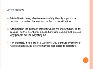 Social perception & attribution | PPTX