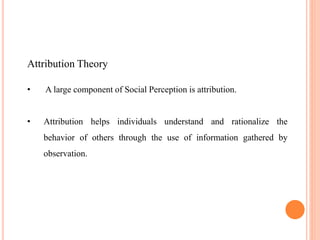 Social perception & attribution | PPTX