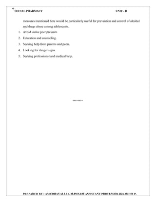 SOCIAL PHARMACY UNIT II NOTES.pdf