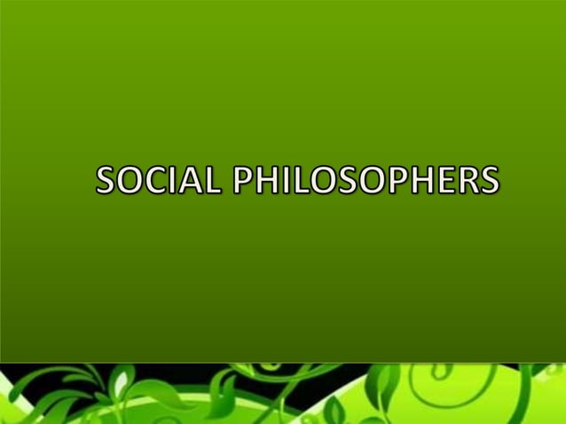 Social philosophy | PPTX