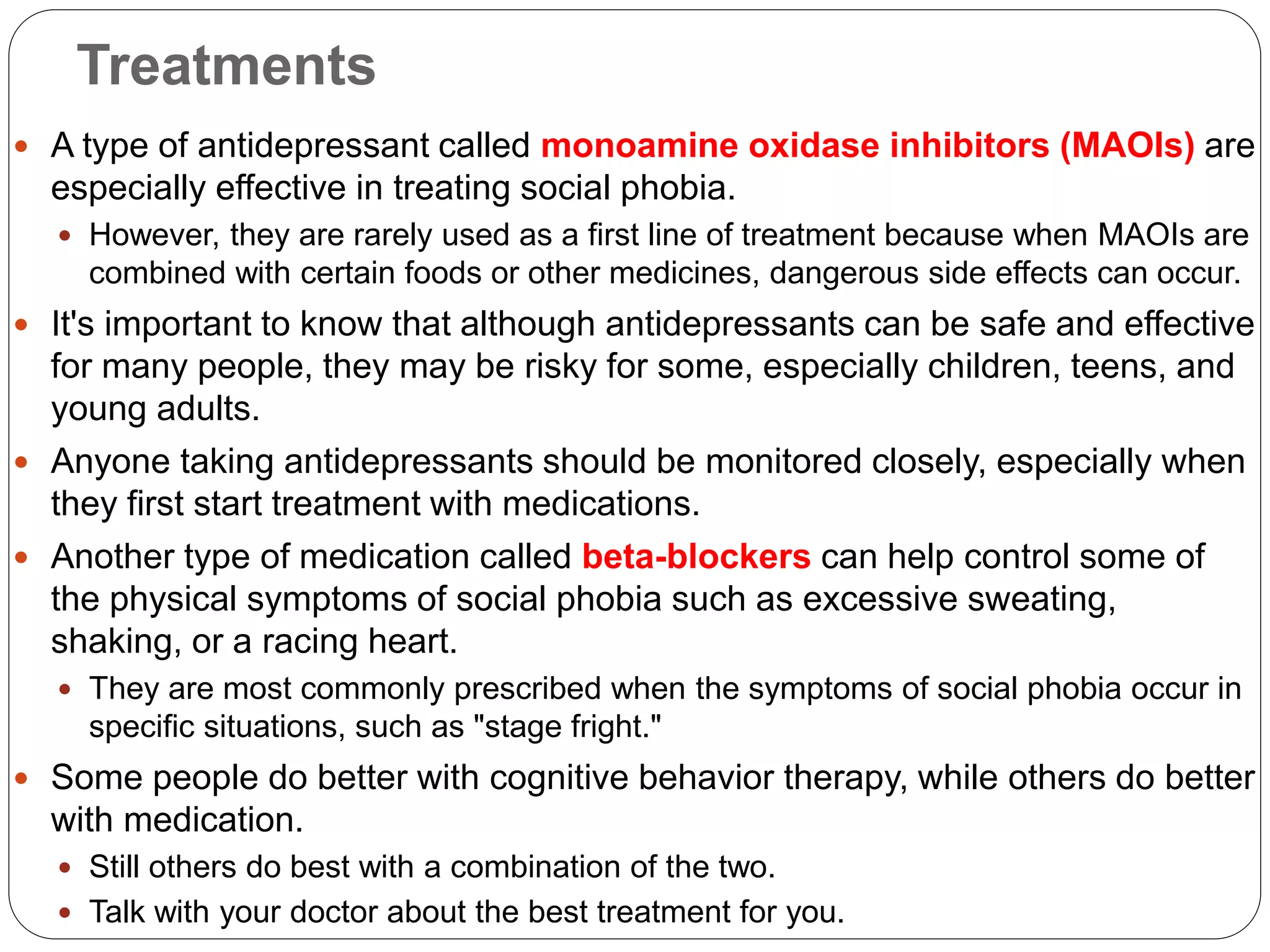 Social phobia (social anxiety disorder) | PPTX